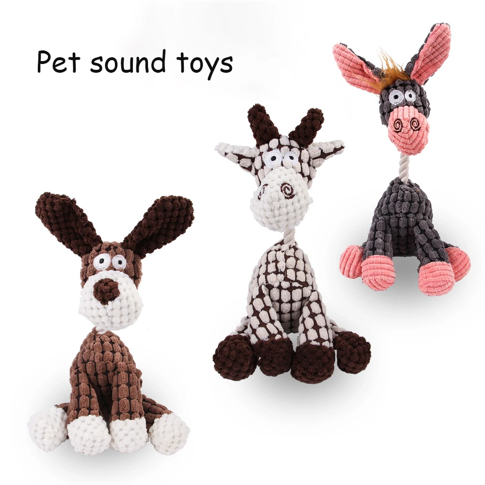 Fun-Soundmaking-Pet-Plush-Toy-PP-Cotton-Donkey-Shape-Corduroy-For-Dogs ...