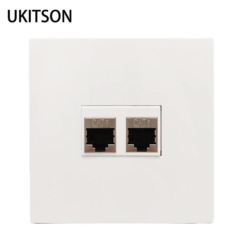 Pass-Through-Shield-CAT6-RJ45-Lan-Wall-Socket-2-Ports-Shielded-CAT-6 ...