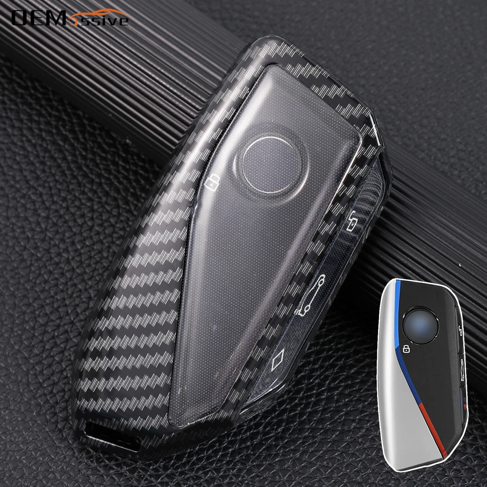 For BMW IX I5 I7 XM X1 X2 X5 X6 X7 3 5 7 Series Carbon Fiber Remote Car ...