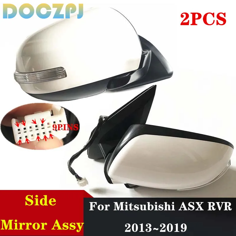 2PCS Left and Right Car Door Outer Rearview Side Mirror Assy For ...