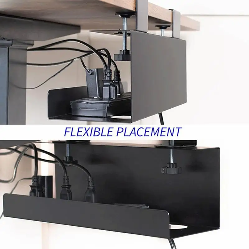 Under Desk Cable Management Steel Tray, Cord Organizer Home Office Wire ...