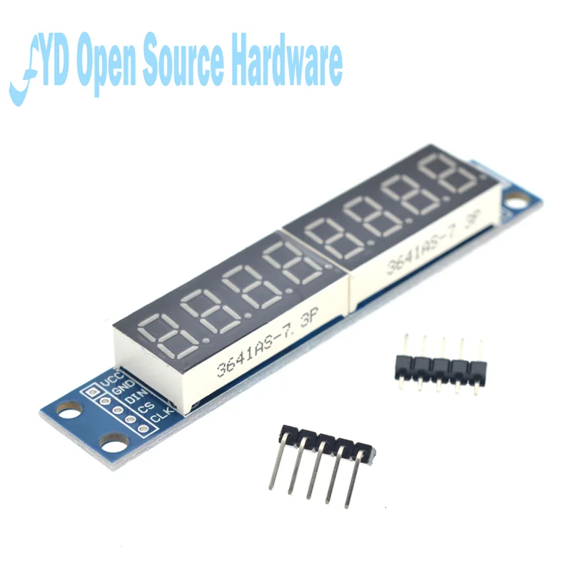 1pcs 8 Max7219 Dígitos Display Led Módulo Display Led Suporte Em Cascata 8-bit Serial 3 Controle ...