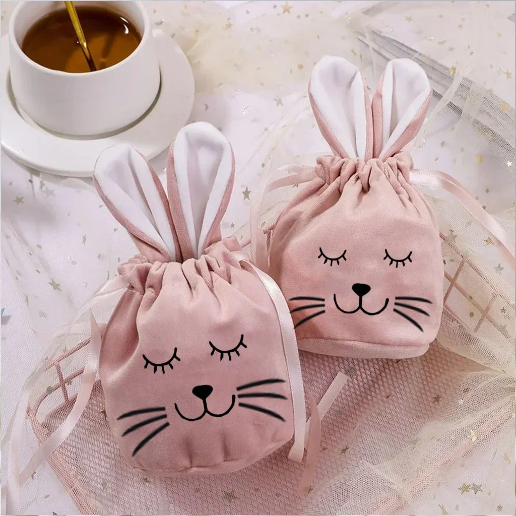 2pcs-Easter-Bunny-Drawstring-Gifts-Bags-Cartoon-Rabbit-Ears-Velvet ...