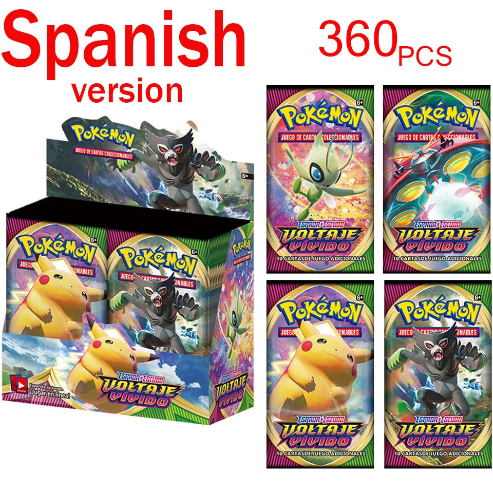 360Pcs-Box-Spanish-Pokemon-Cards-Sun-Moon-Lost-Thunder-Trading-Card ...