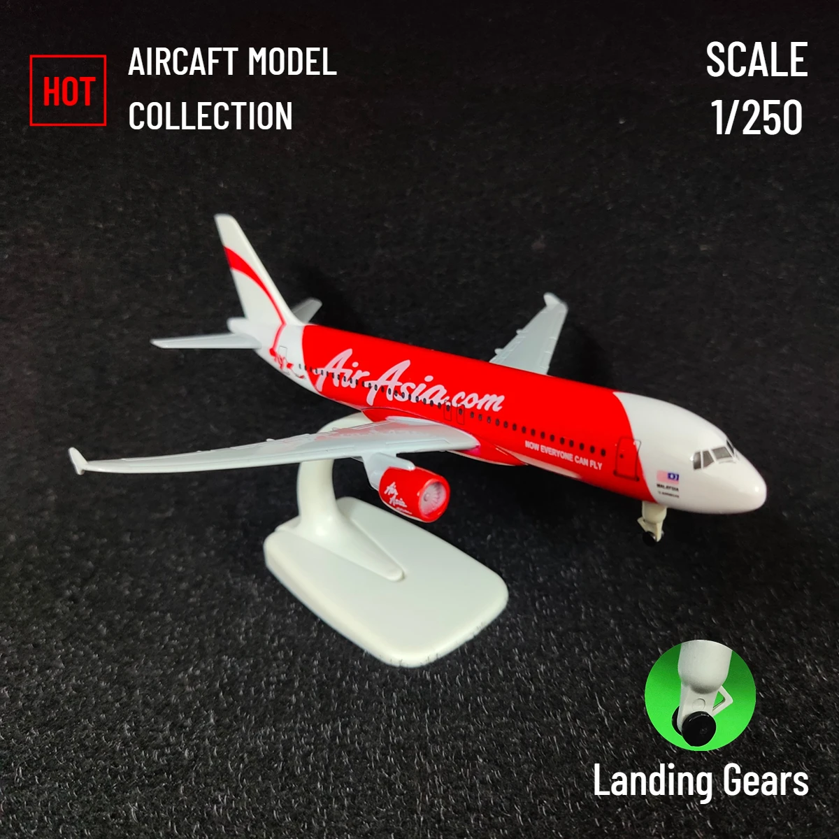 Scale-1-250-Metal-Aircraft-Model-Replica-AIR-ASIA-A320-Airplane ...