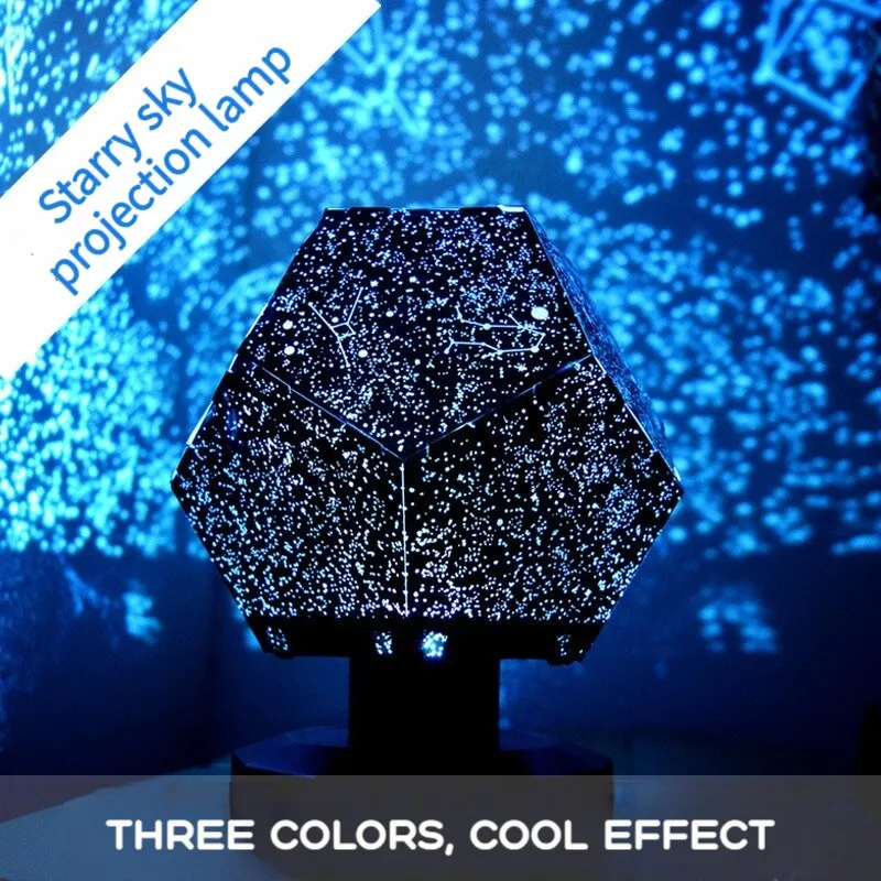 Starry-Night-Light-LED-Tri-Color-Rotating-Projection-Starry-Sky-Galaxy ...