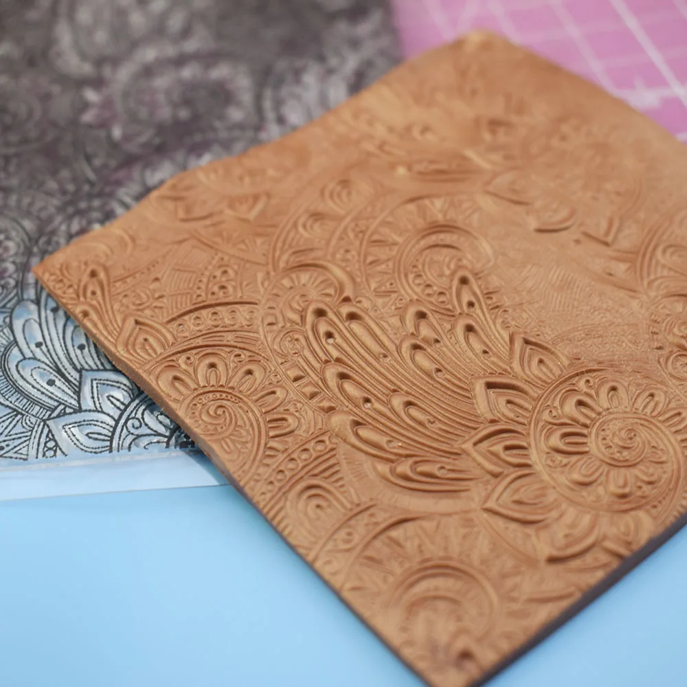 Mandala Polymer Clay Texture Stamp Sheet Emboss Mat Template Diy ...