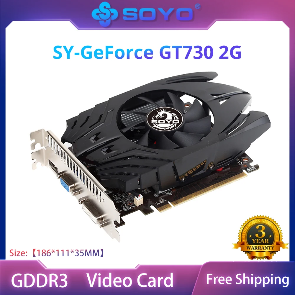 SOYO-Brand-New-Nvidia-GeForce-GT730-2G-Graphics-Card-GDDR3-Memory-VGA ...