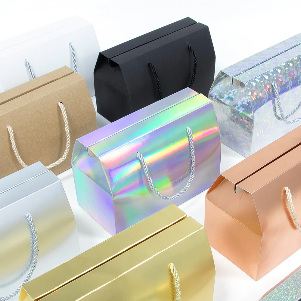 Multi color gift box gold silver black white packaging paper box paper ...