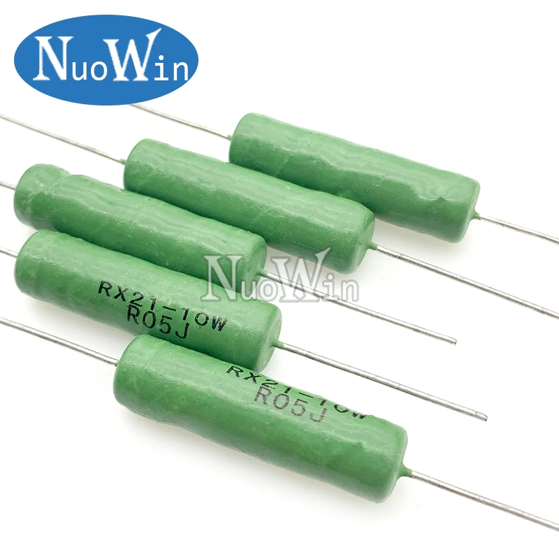 5pcs Rx21 10w Wire Wound 5% Resistance 1r 10r 100r 1k 10k 12k 15k 18r ...