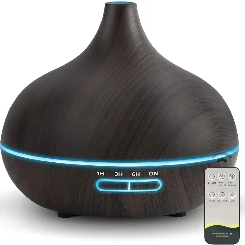 550ml-Wood-Color-USB-Aroma-Diffuser-Essential-Oil-Diffuser-with-7-Color ...