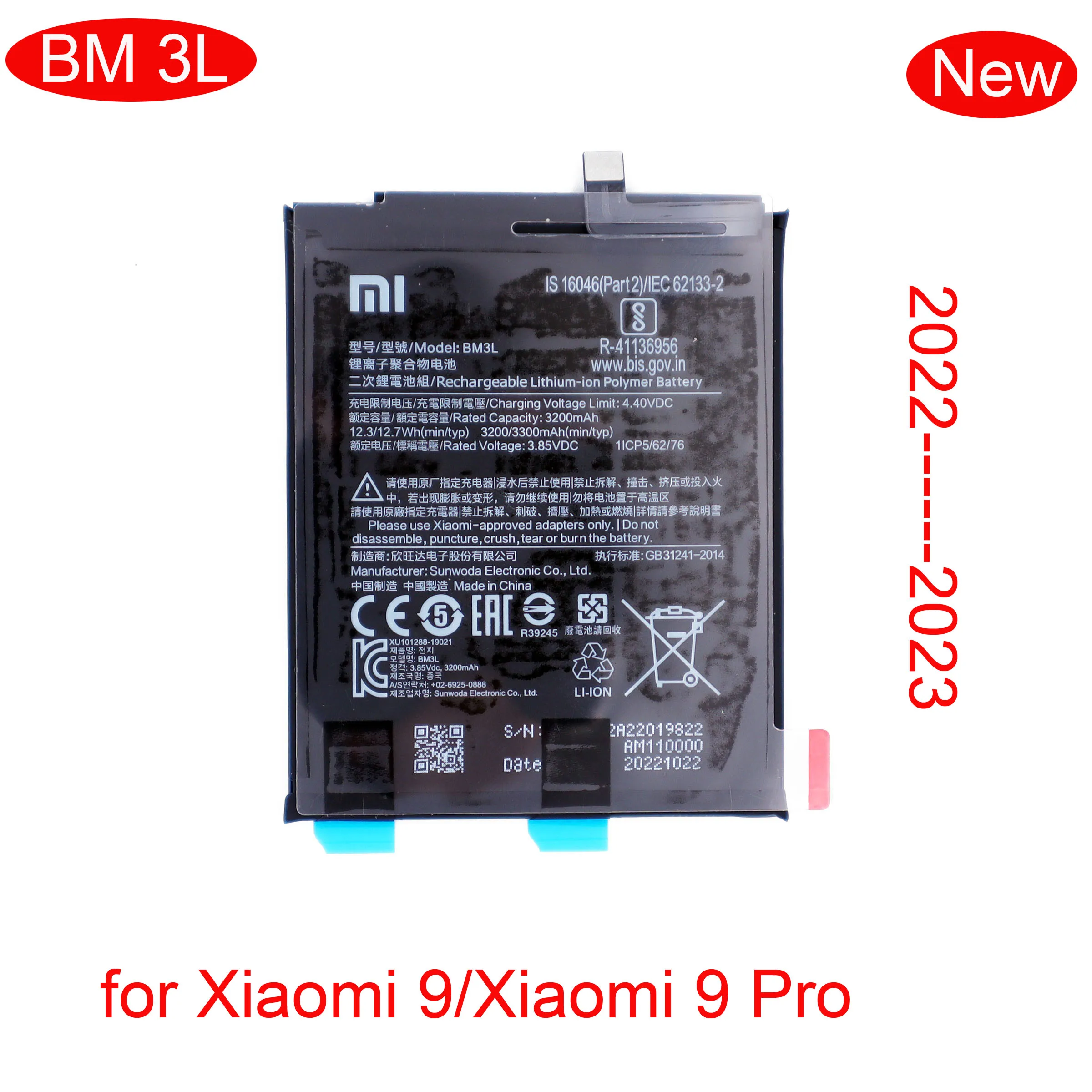 New-BM3L-Built-in-Battery-for-xiaomi-9-mi9-support-fast-charge-with ...