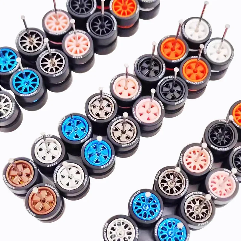 4pcs-10-7mm-Rubber-Wheels-Tire-Leather-Removable-for-1-64-Alloy-Model ...