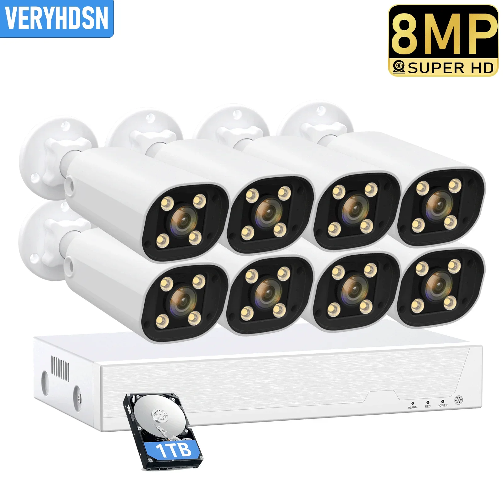 Poe-Security-Camera-System-with-2-Way-Audio-8MP-Color-Night-Vision ...