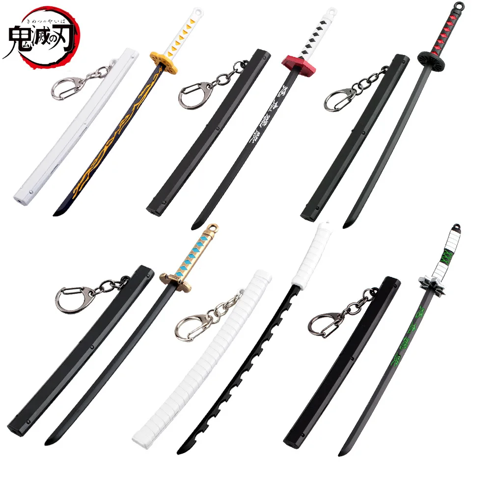Hot Demon Slayer Sword Keychain Llaveros Kimetsu No Yaiba Cartoon ...