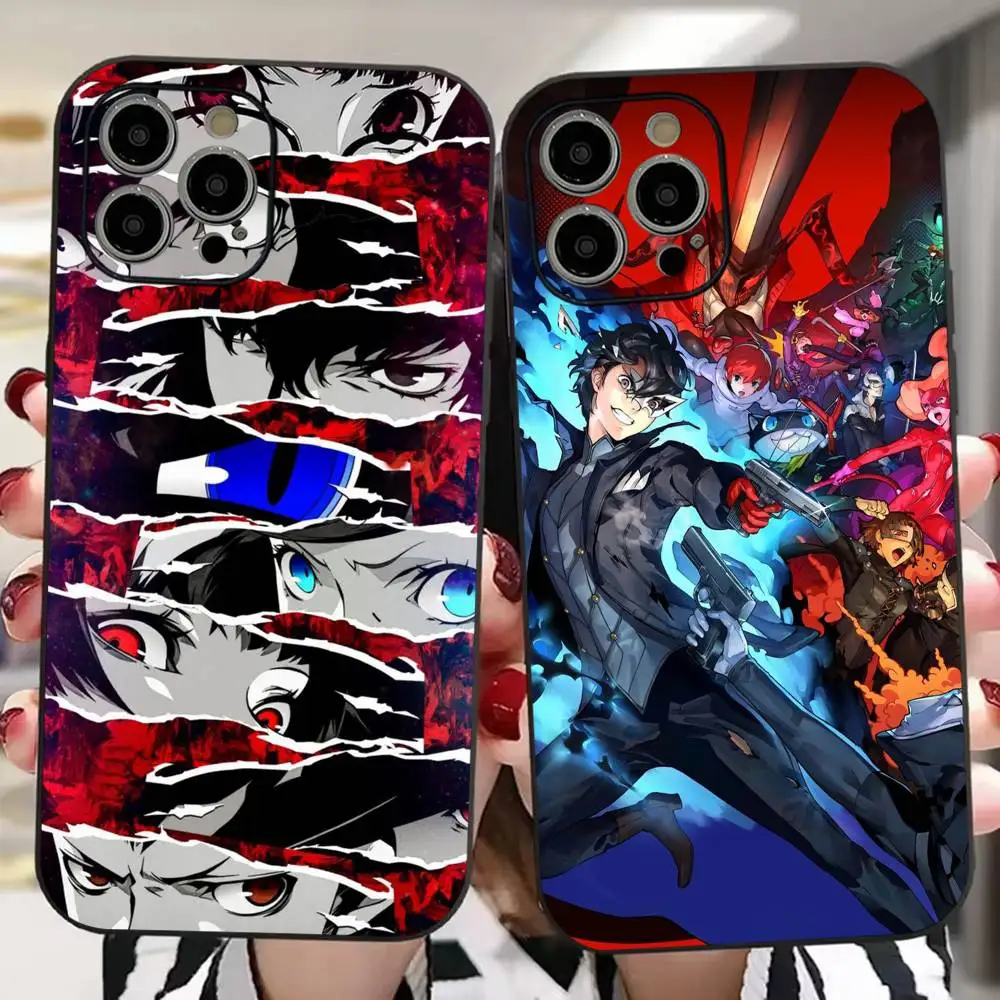 P-Persona 5 COOL Anime Phone Case For iPhone 16 15 14 13 12 11 PRO MAX ...