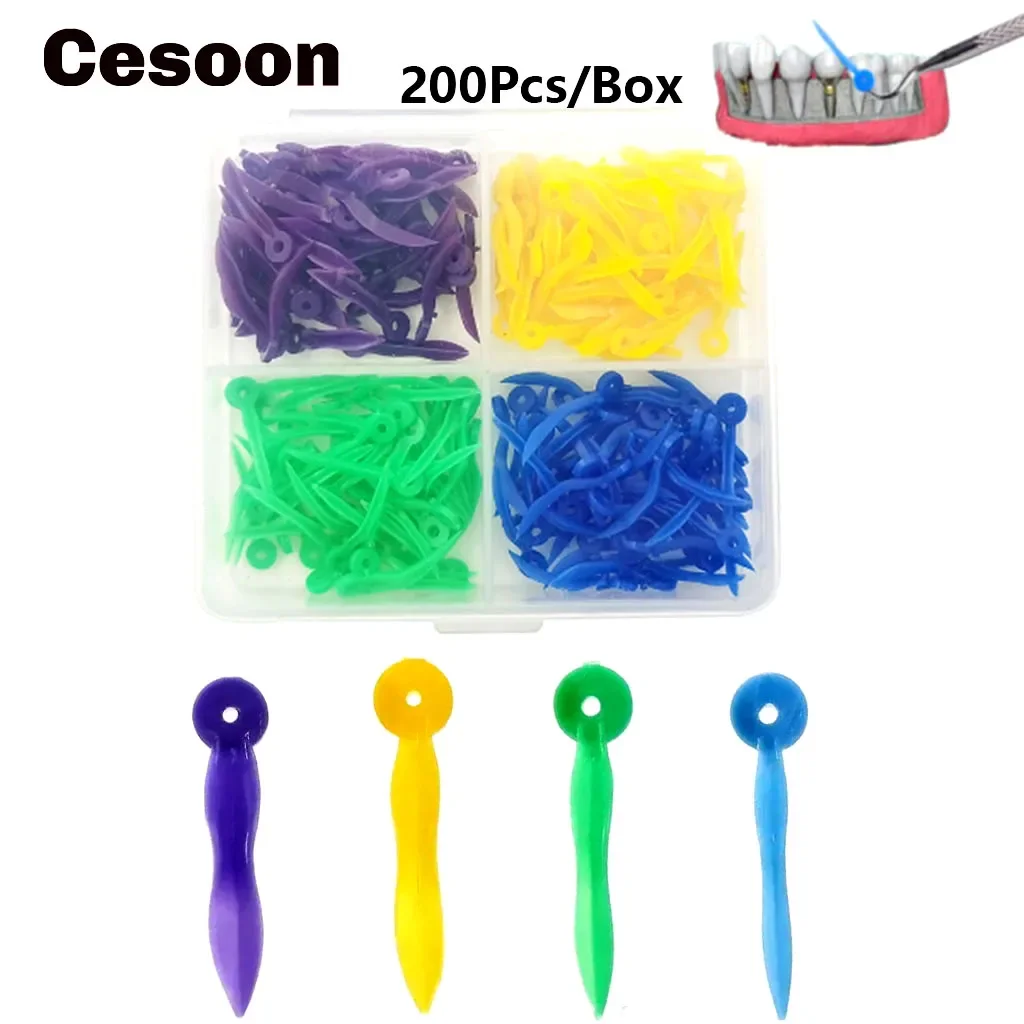 Cesoon-200Pcs-Box-Dental-Plastic-Wedge-Disposable-Wedges-Tooth-Gap-With ...