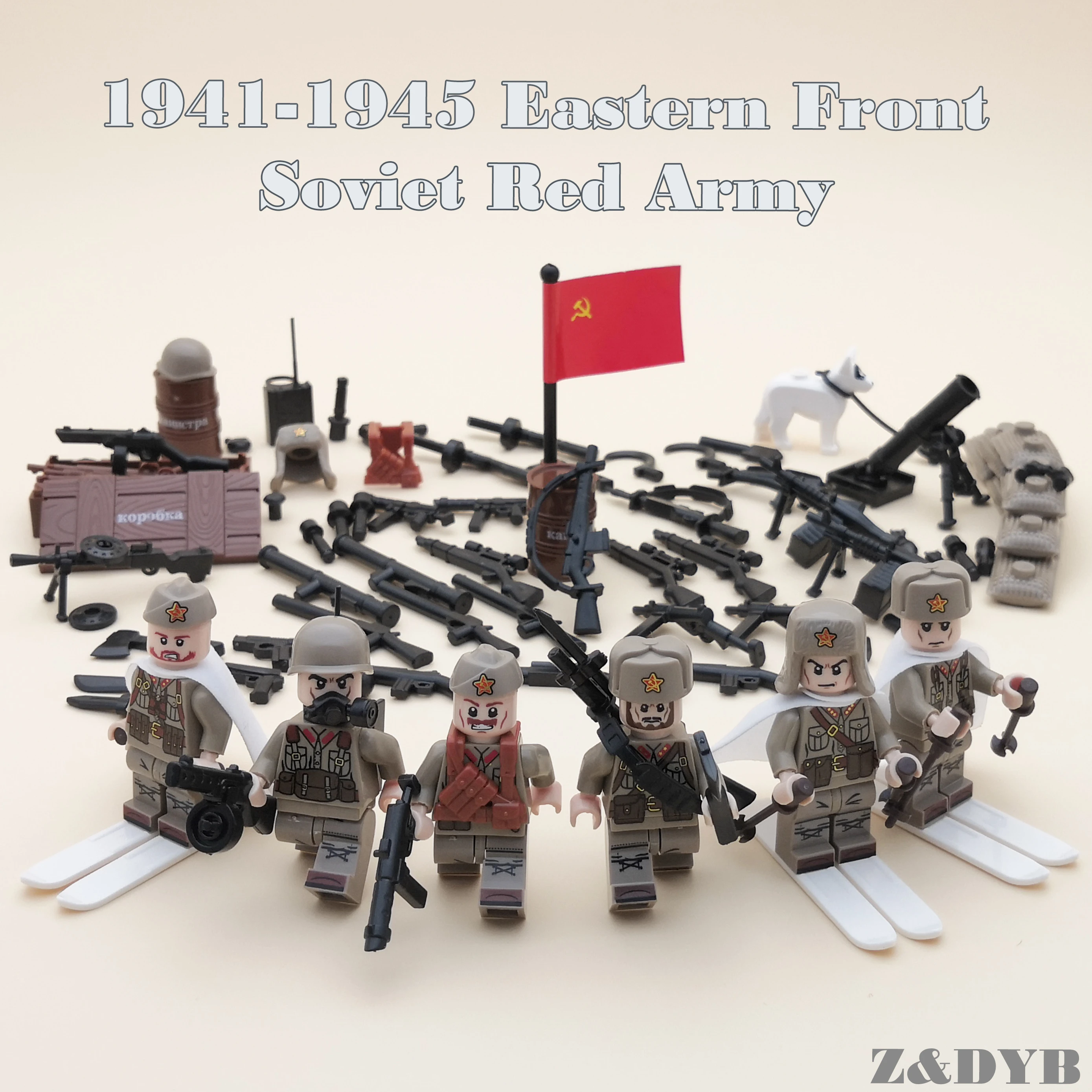 Ww2 Russia Soviet Red Army Eastern Front Us Uk Mini Soldier Military ...