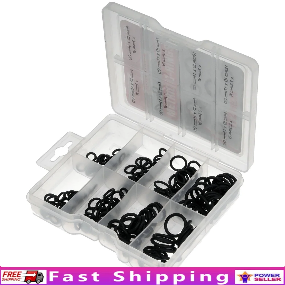 799-450D O-Ring Assortment Rubber Set 172 Pieces Durable Replacement ...