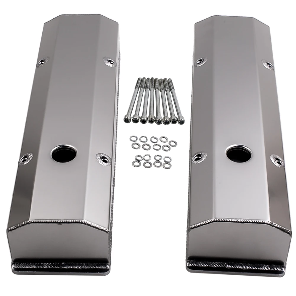1-Pair-Aluminum-Rocker-Valve-Cover-For-Chevy-Chevrolet-Small-Block-SBC ...
