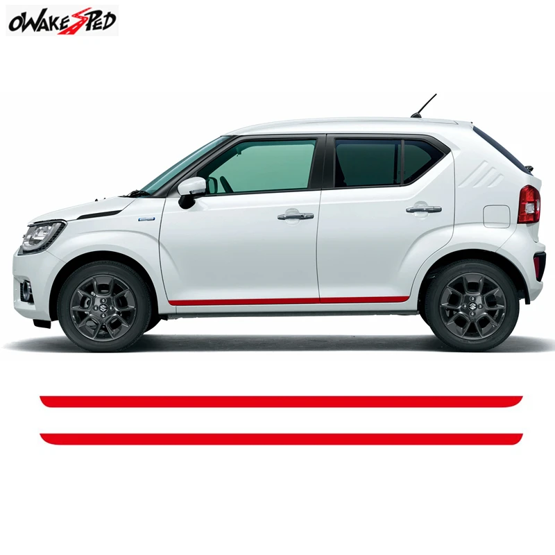 2pcs-Car-Door-Side-Skirt-Sticker-Sport-Long-Stripes-Racing-Accessories ...