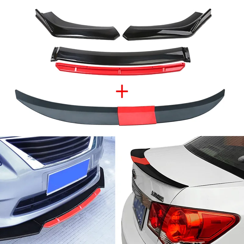Universal-Car-Front-Bumper-Lip-Body-Kit-Spoiler-Splitter-Diffuser-Car ...