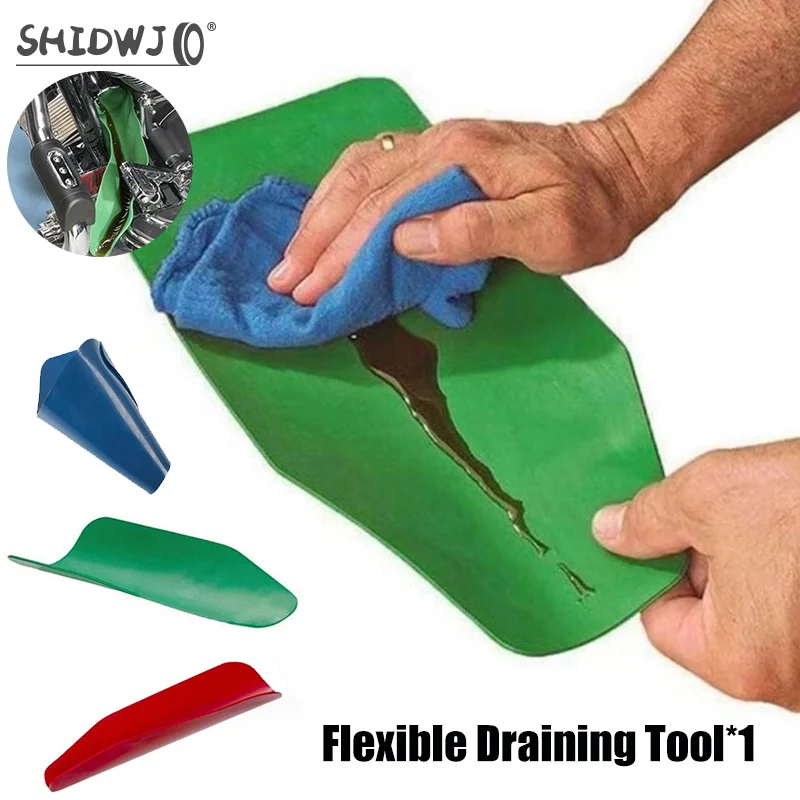 Auto-Flexible-Draining-Tool-Foldable-Car-Funnel-Oil-Guide-Plate ...