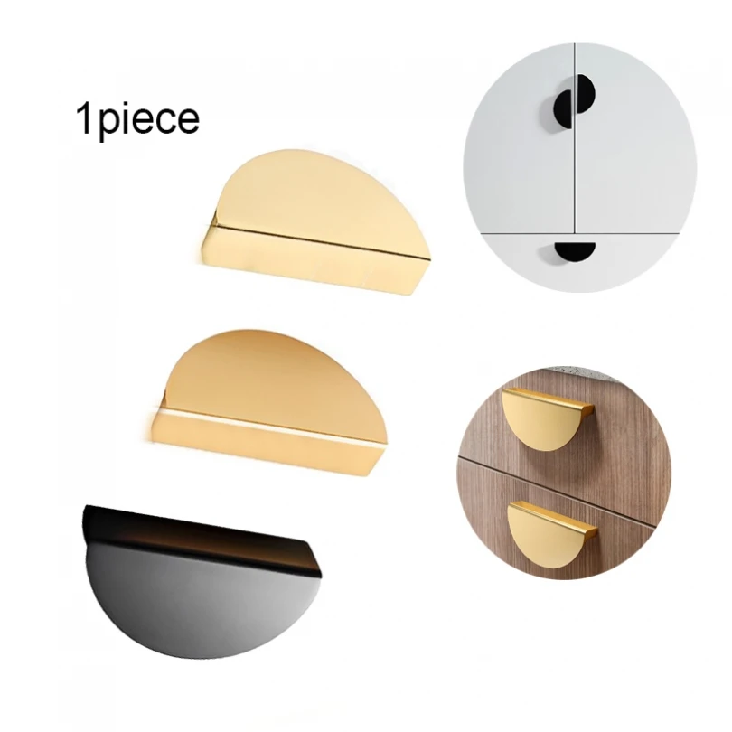 Half Circle Pull Cabinet Pull Handles Gold / Black / Rose Gold ...