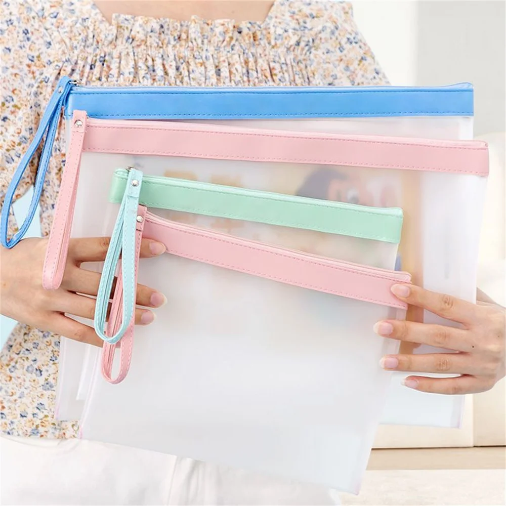 A4-A5-A6-Transparent-Document-Bag-Office-File-Holder-School-Folder ...