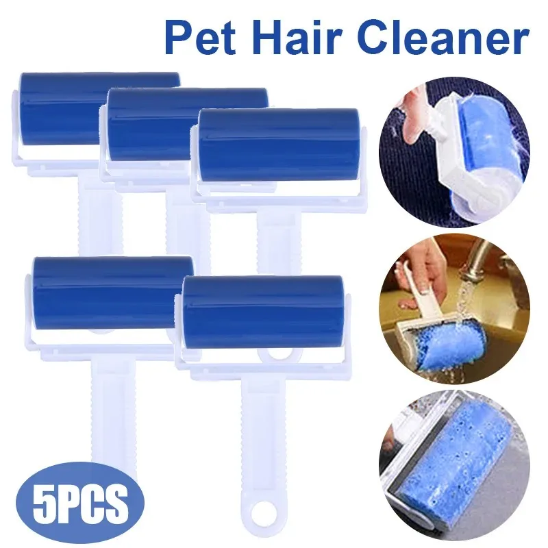 Washable-Lint-Sticking-Roller-Dust-Cleaner-for-Clothes-Pet-Hair ...