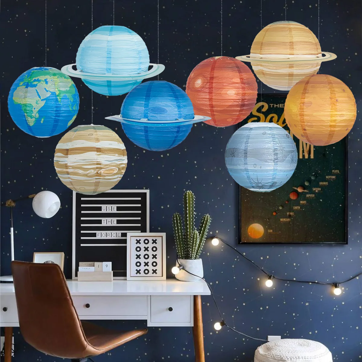 8Pcs-Set-Outer-Space-Theme-Paper-Lanterns-for-Birthday-Baby-Shower ...