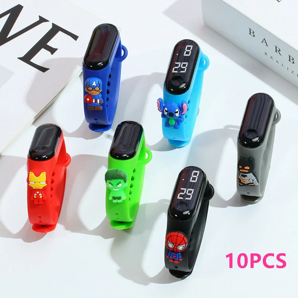 10PCS-Disney-Mickey-Minnie-LED-Touch-Watch-spiderman-Bracelet-Watch ...