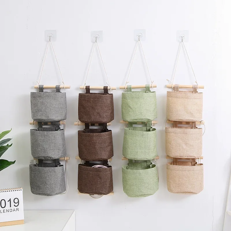 Wall-mounted-Storage-Bag-Multi-grid-Combination-Small-Cloth-Pocket ...