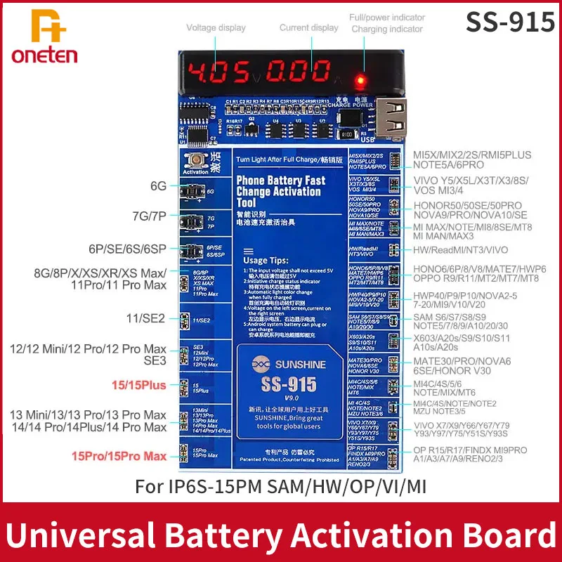 SUNSHINE-SS-915-V9-Fast-Charging-Battery-Activation-Board-Suitable-for ...