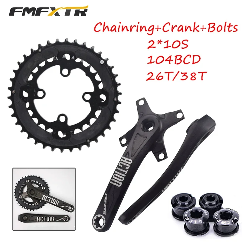 FMFXTR 26T 38T Chainring 104BCD 170mm Crank 4pc 8.5mm Bolts MTB Bike ...
