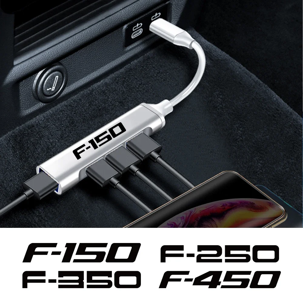 4-In-1-Type-C-USB-Hub-Adapter-Auto-Accessories-For-Ford-F350-2003-F150 ...
