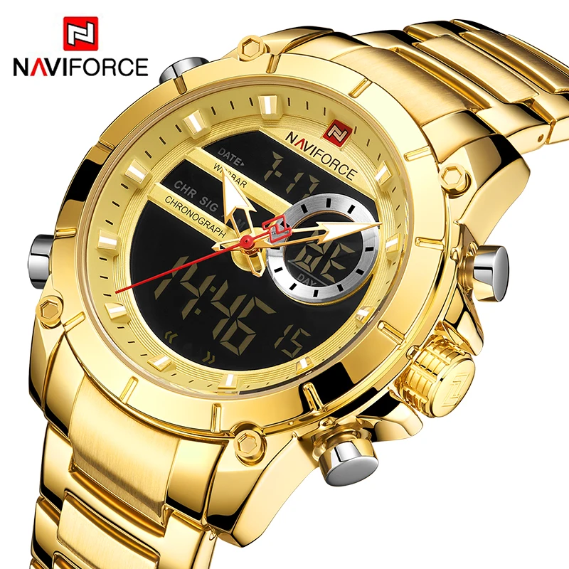 NAVIFORCE-9163-Luxury-Original-Sport-Wrist-Watch-For-Men-Quartz-Steel ...