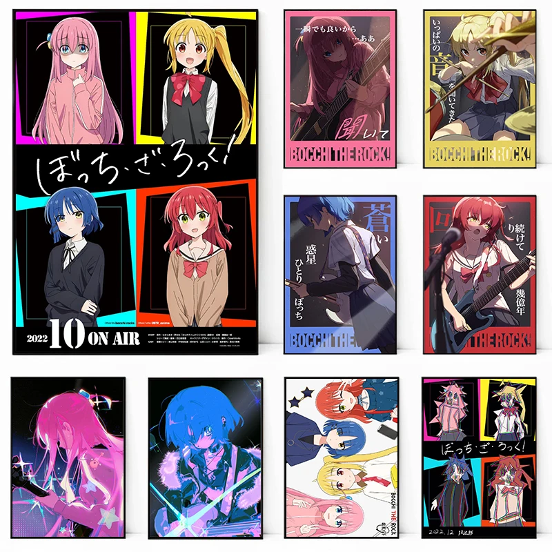 Anime BOCCHI THE ROCK Poster Music Art Wall Decor Anime Vintage Canvas ...