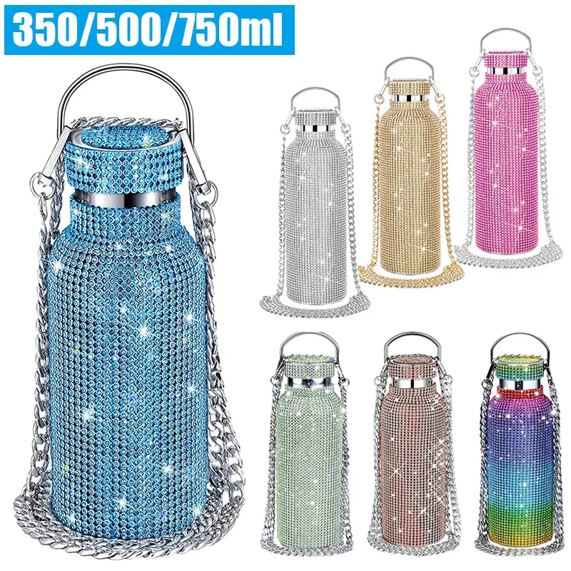Garrafas-t-rmicas-de-diamante-port-til-Bling-Glitter-Rhinestone-Garrafa ...