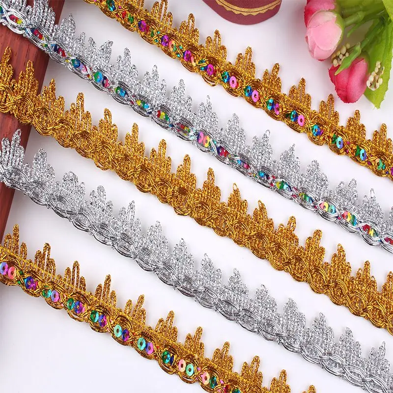 5Yards-23mm-Gold-Silver-Lace-Ribbon-Trims-DIY-Patchwork-Handmade ...
