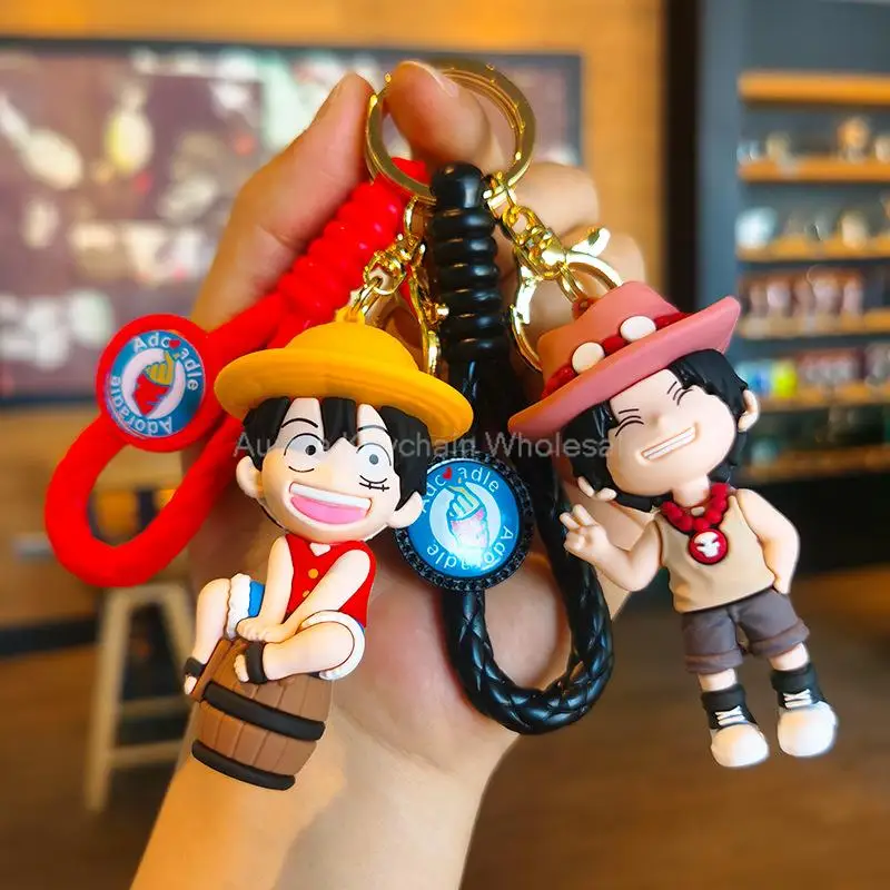 Anime-One-Piece-Dragon-Ball-Keychain-Luffy-Sauron-Nami-Chopper-Silicone ...