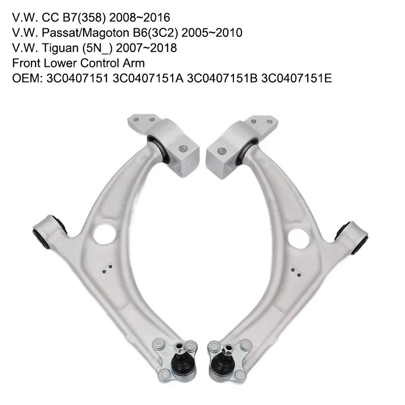 2-X-Auto-Car-Parts-Lower-Suspension-Control-Arm-for-AUDI-Q3-U8 ...