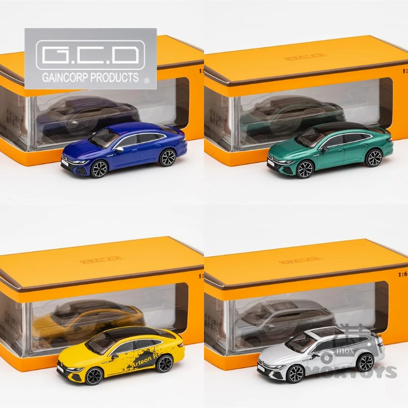 GCD 1:64 CC Arteon R Blue/Green/Yellow/Silver LHD Diecast Model Car