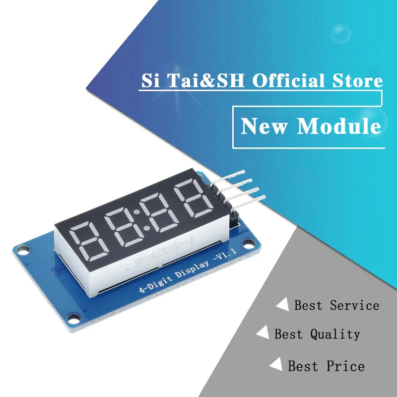 TM1637 LED Display Module For Arduino 7 Segment 4 Bits 0.36Inch Clock ...