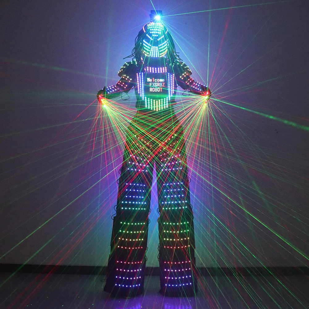 Full-Color-Pixel-LED-Robot-Suit-Costume-Traje-LED-Suit-Dress-Clothes ...