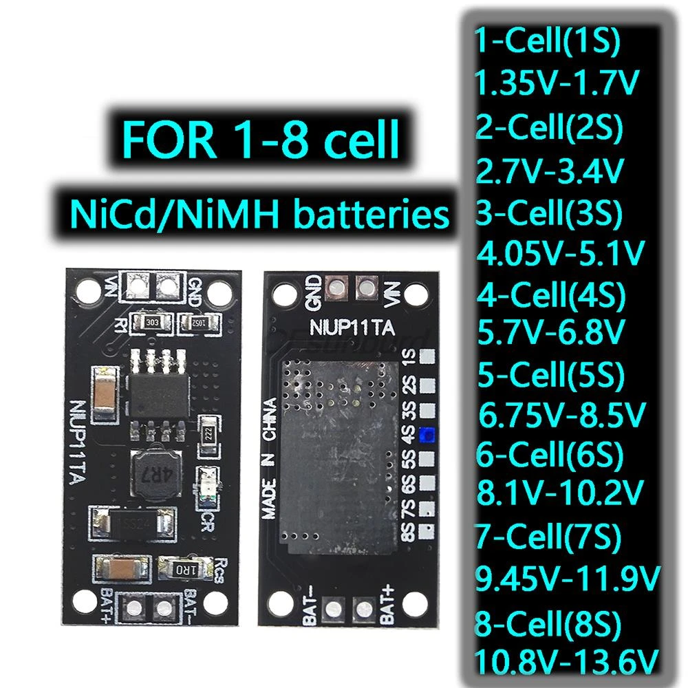 1-8 Cell 4s 1.2v 2.4v 3.6v 4.8v 6v 7.2v 8.4v 9.6v Nimh Nicd Battery ...