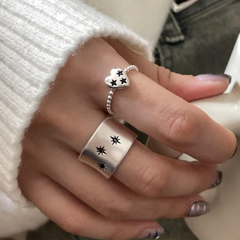 Anillo-VENTFILLE-de-Plata-de-Ley-925-con-forma-de-coraz-n-de-amor-para ...