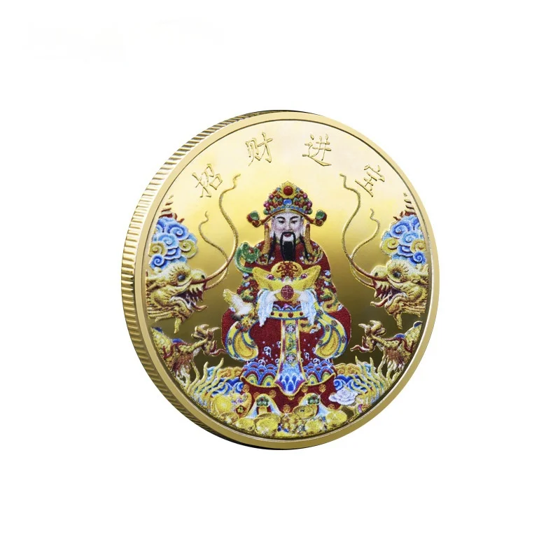 Chinese-Myth-Tale-Characters-God-of-Wealth-Collection-Coin-Hand-Holding ...