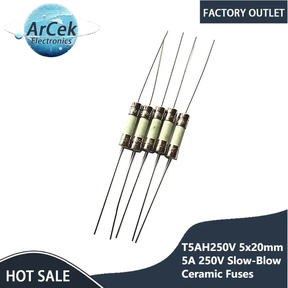 Керамические Предохранители T5AH250V, 5x20 мм, 5 a, 250 В, 5 А, 250 В ...