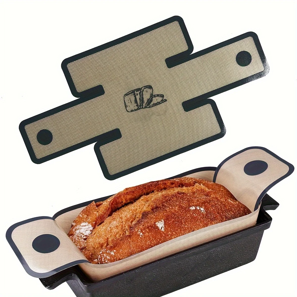 1PC Large Non Stick Silicone Baking Plate&Bread Tray - Oversized Pastry ...